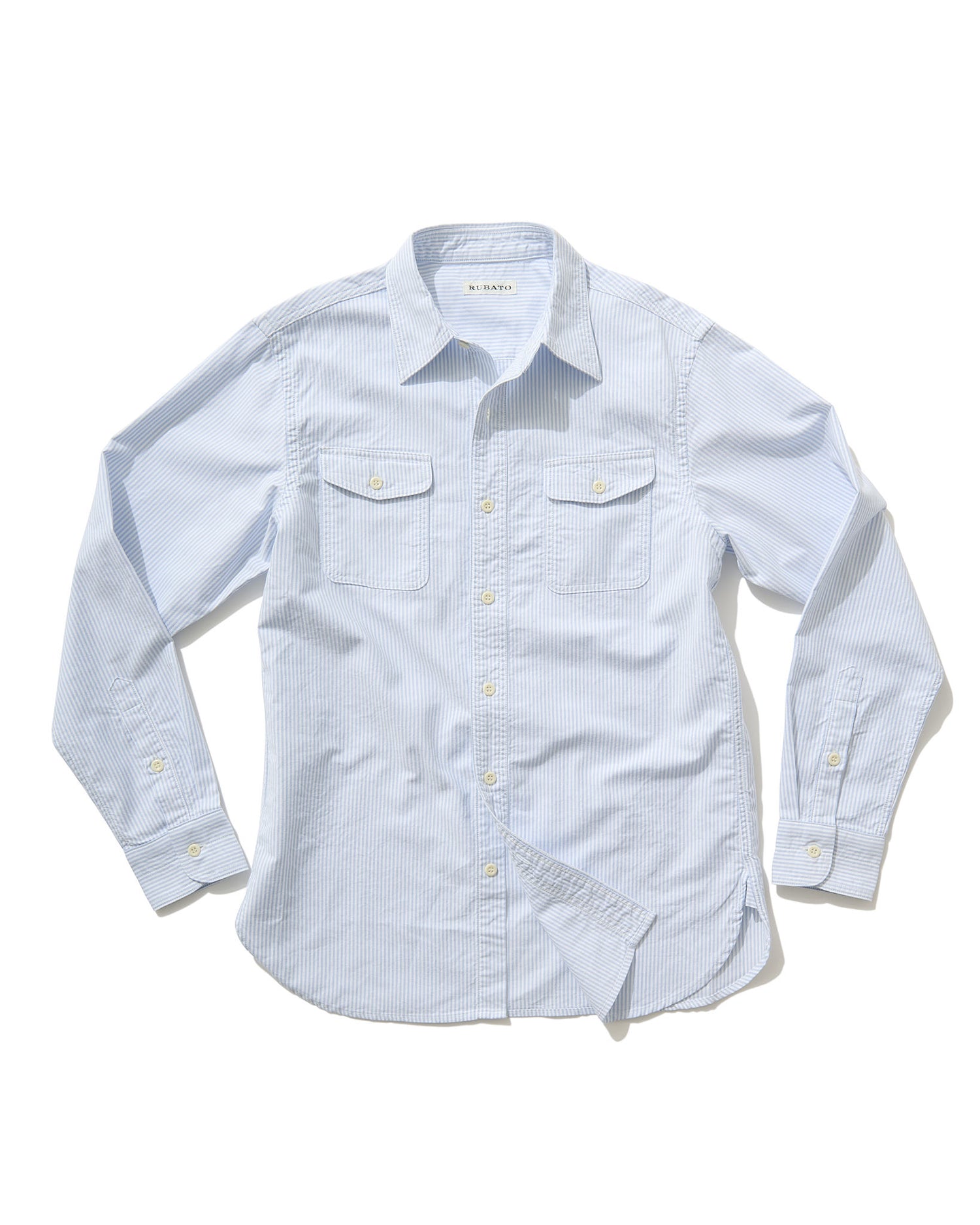 "R" Shirt in Classic Stripe Oxford – Rubato